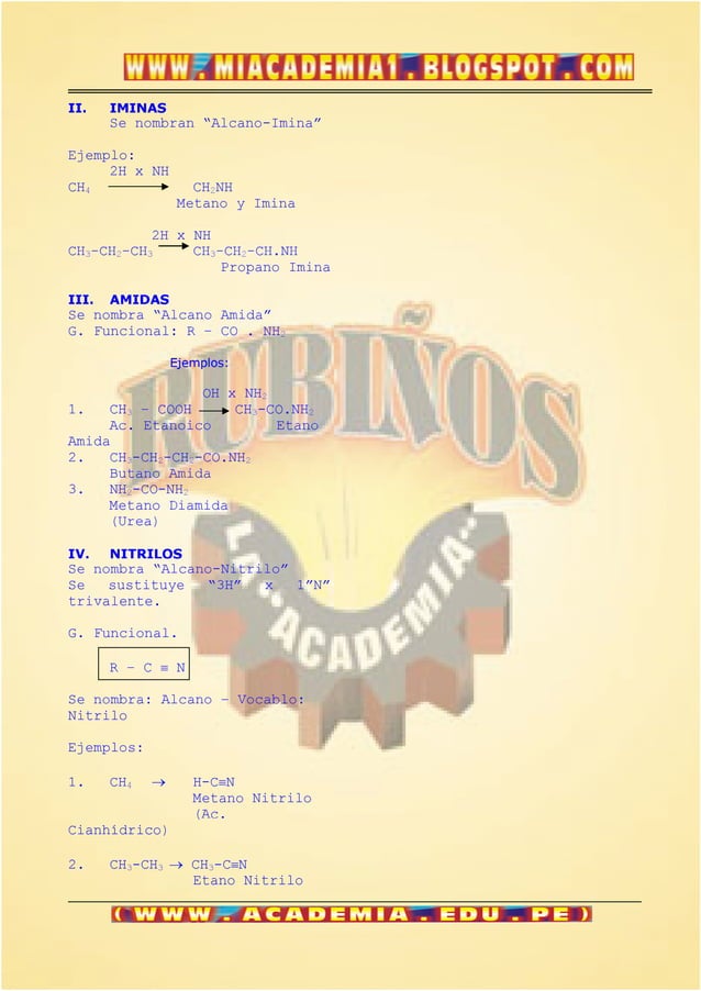 Funciones Oxigenadas Y Nitrogenadas Pdf
