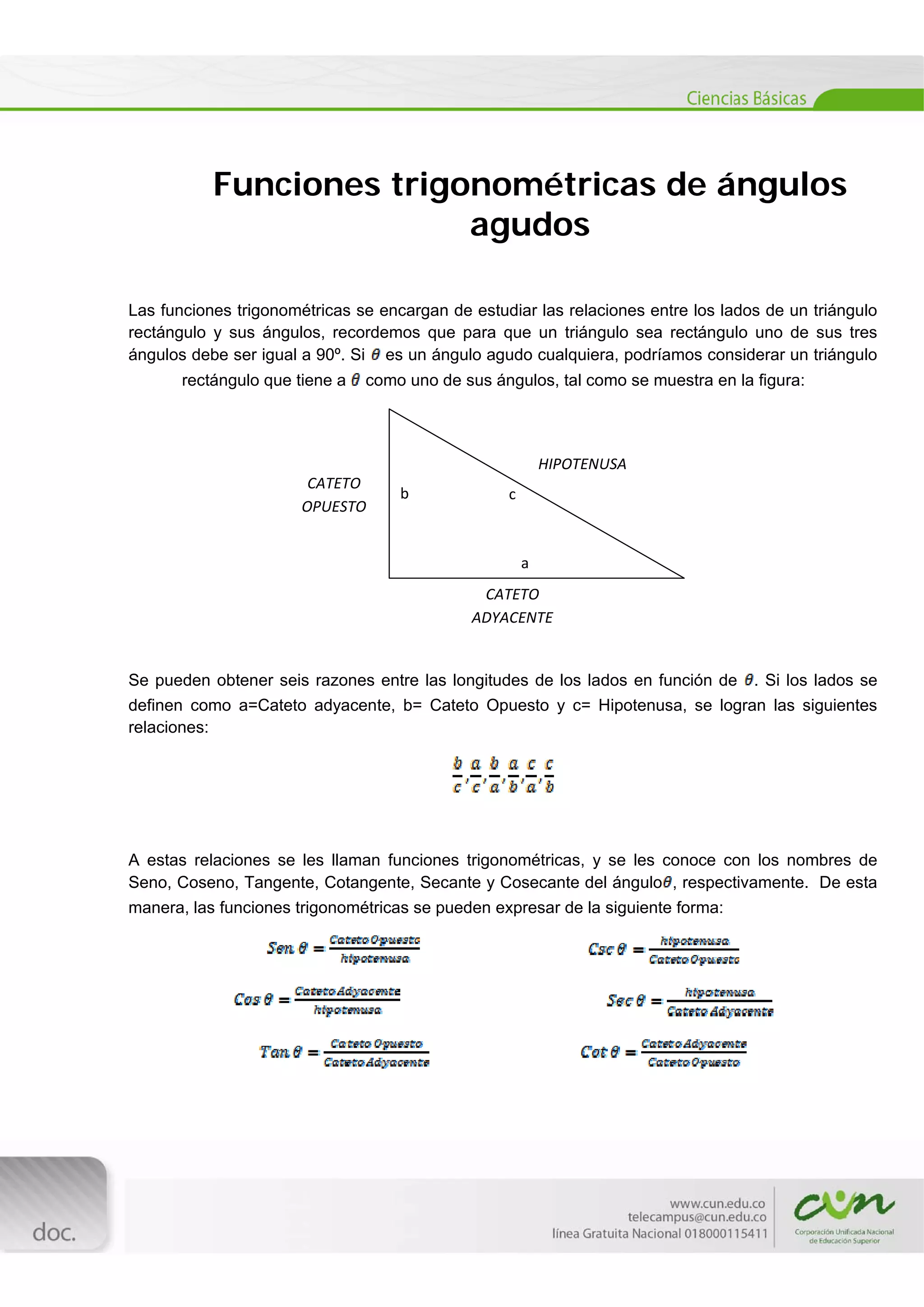 Funciones trigonometricas | PDF