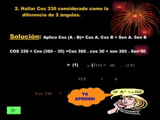 Funciones Trigonometricas De Angulos Compuestos | PPT