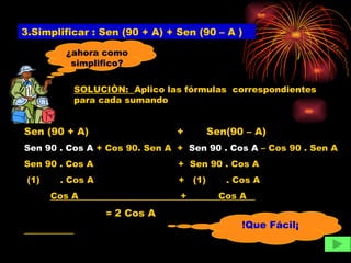 Funciones Trigonometricas De Angulos Compuestos | PPT