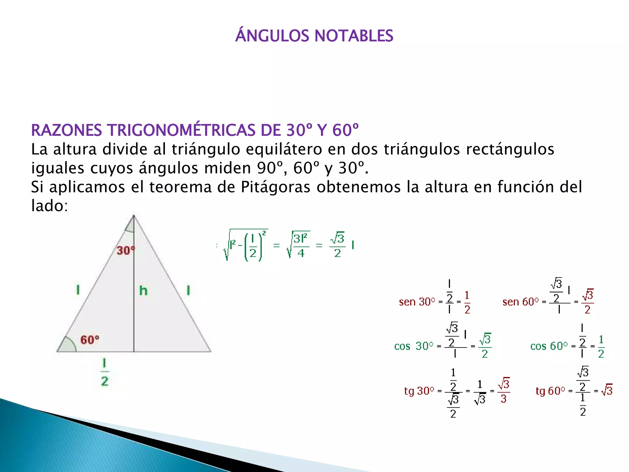 Funciones trigonométricas para ángulos notables | PPTX