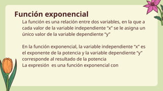 funcion exponencial con ejercicios de practica | PPTX