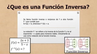 Funcion inversa | PPTX
