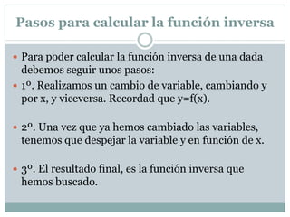 Funcion inversa | PPTX