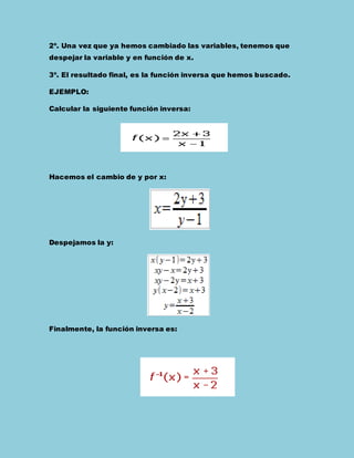 Funcion inversa | DOCX