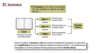 lexema y familias lexicas | PPT