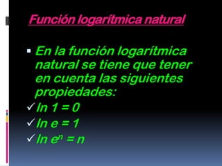 Funcion logaritmica | PPT