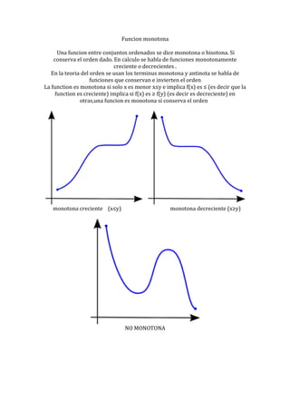 Funcion monotona | PDF