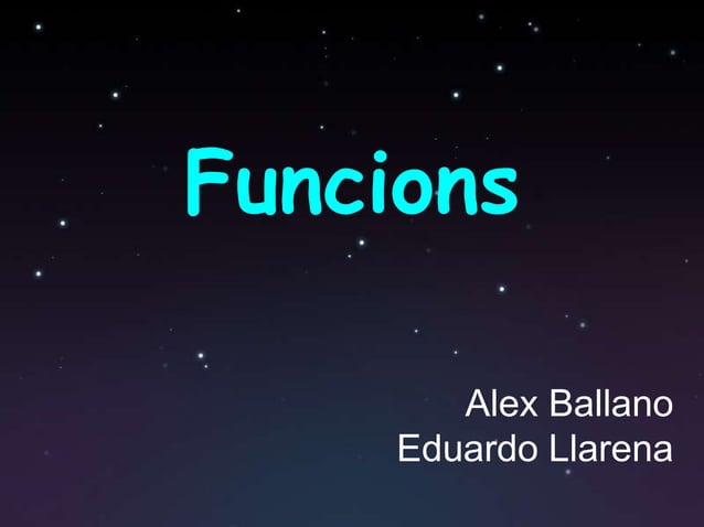 Funcions | PPTX