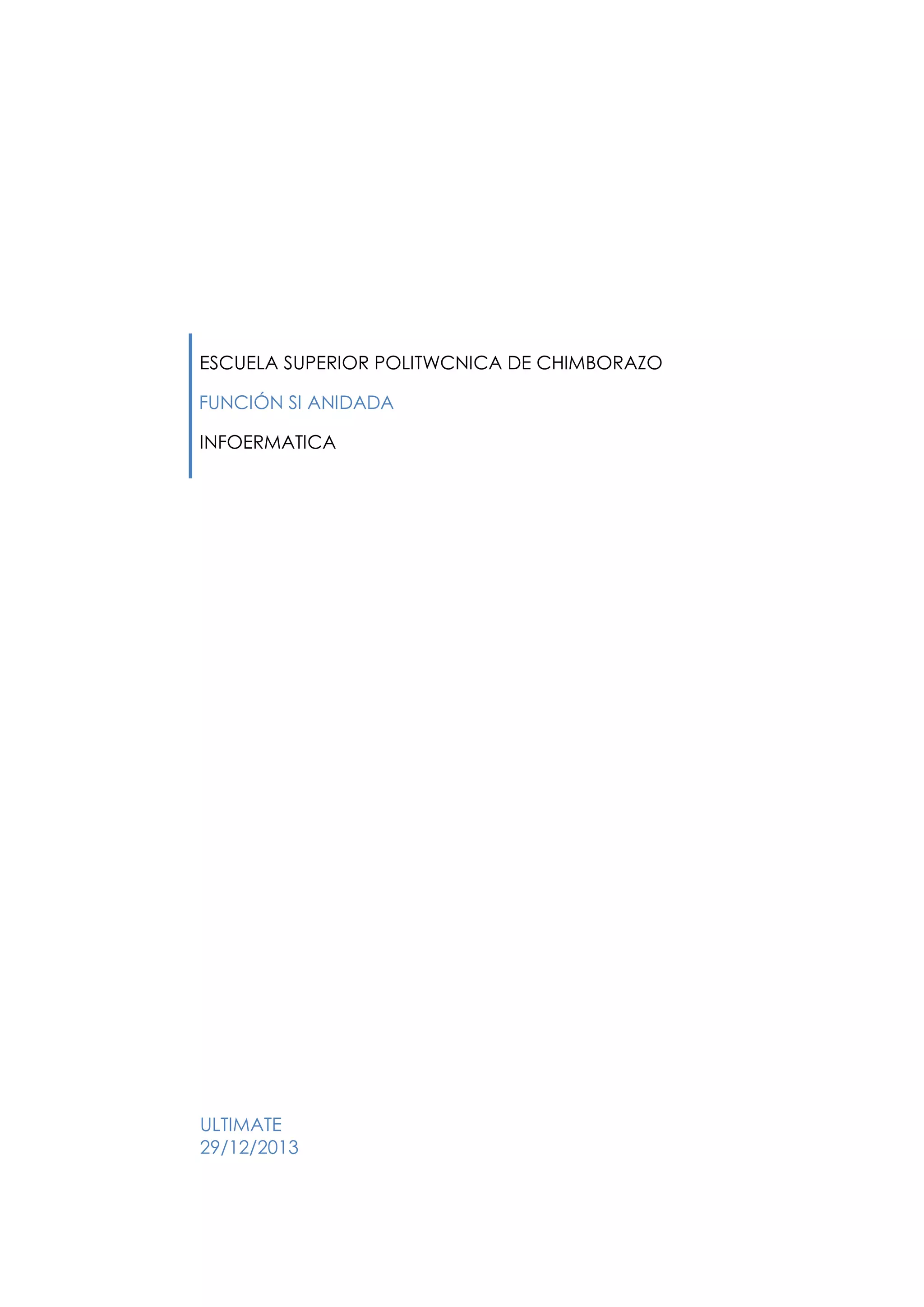 Funcion si anidada | PDF