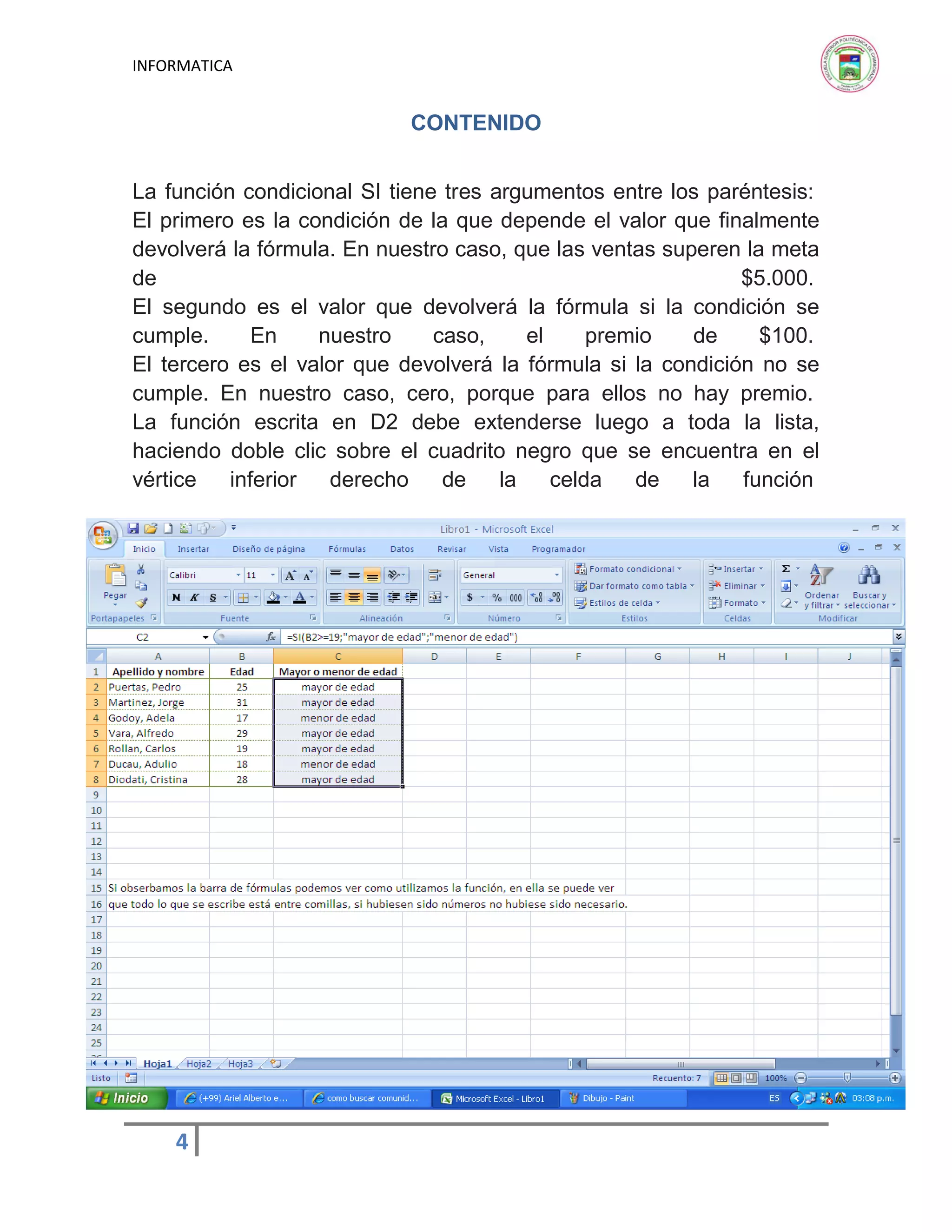 Funcion si condicional | PDF