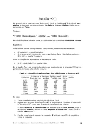 Funcion si excel | PDF | Computing | Technology & Computing