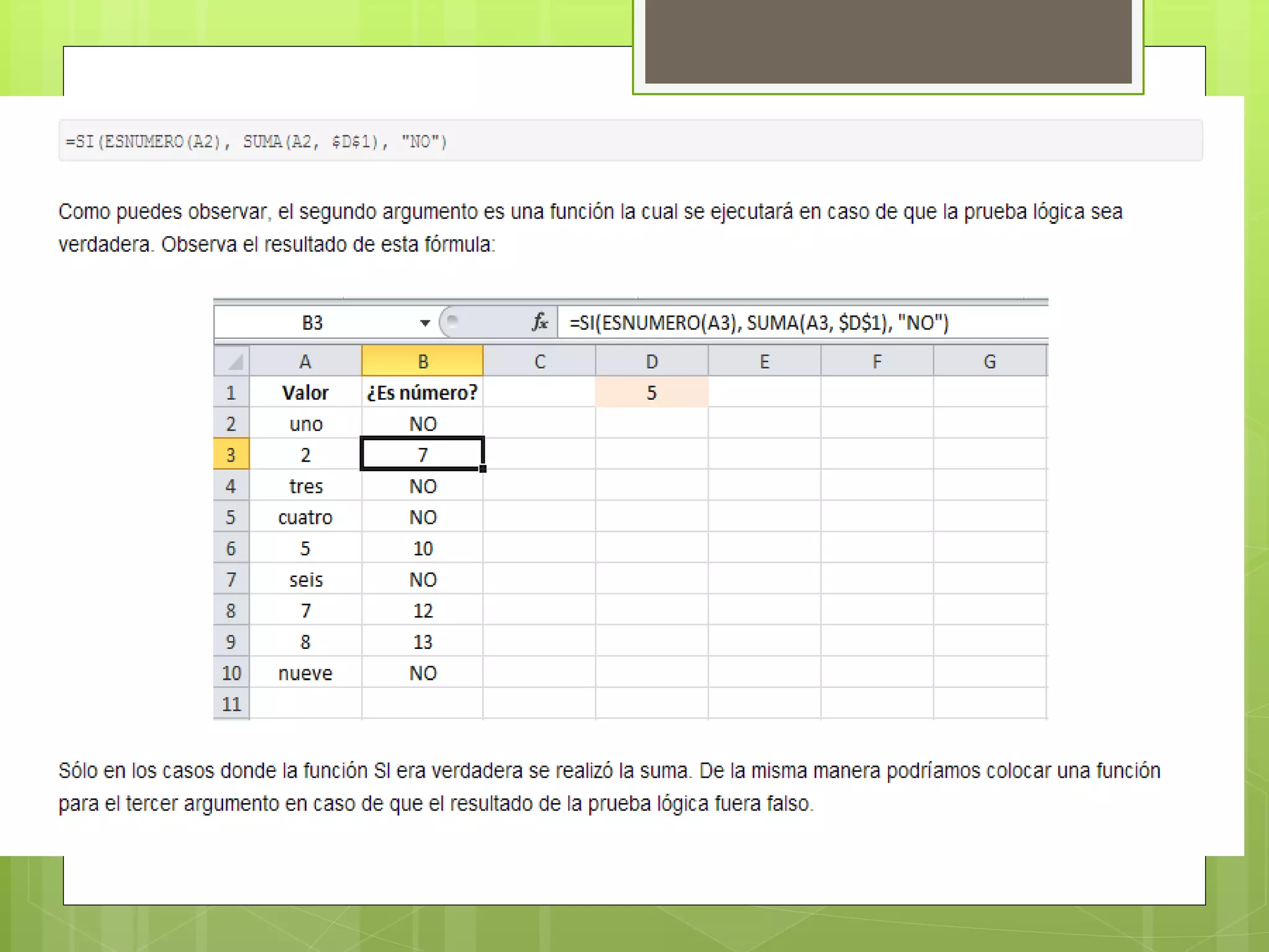 FUNCION SI Y FORMATO CONDICIONAL EXCEL.pptx
