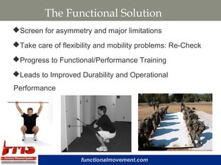Functional Movement Screen Reduces Injuries | PPT