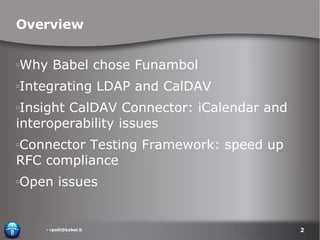 Integrating Funambol with CalDAV and LDAP | PPT