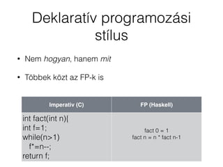 Funkcionális programozás ízelítő | PPT