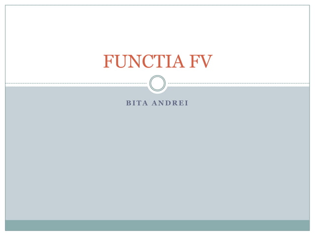 Functia fv | PPTX