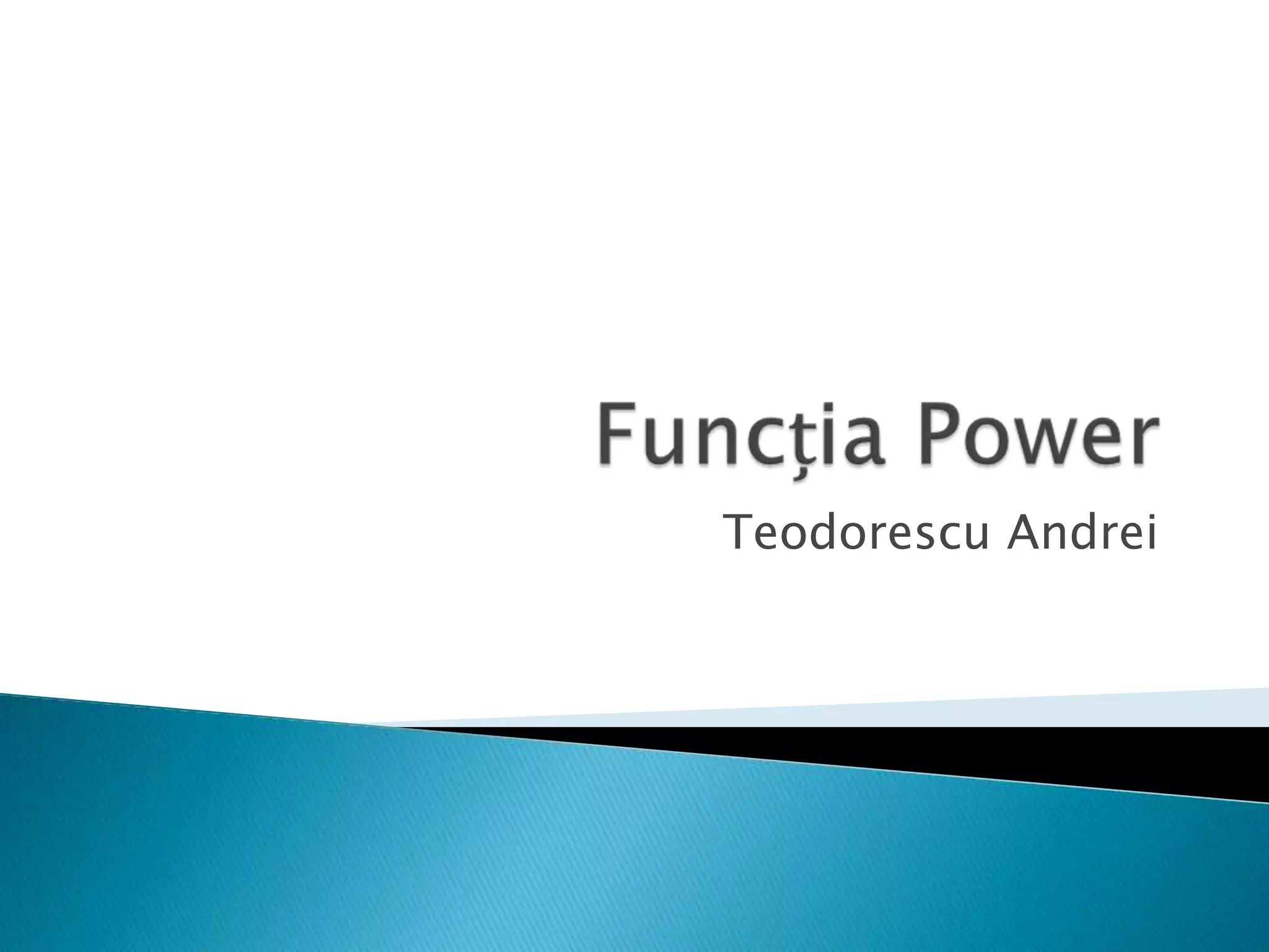 Functia power | PPT