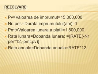 Functia rate(excel) | PPTX