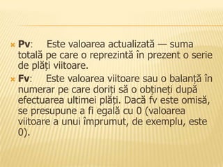 Functia rate(excel) | PPTX