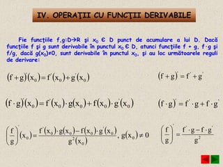 Functii derivabile | PPTX