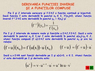 Functii derivabile | PPTX