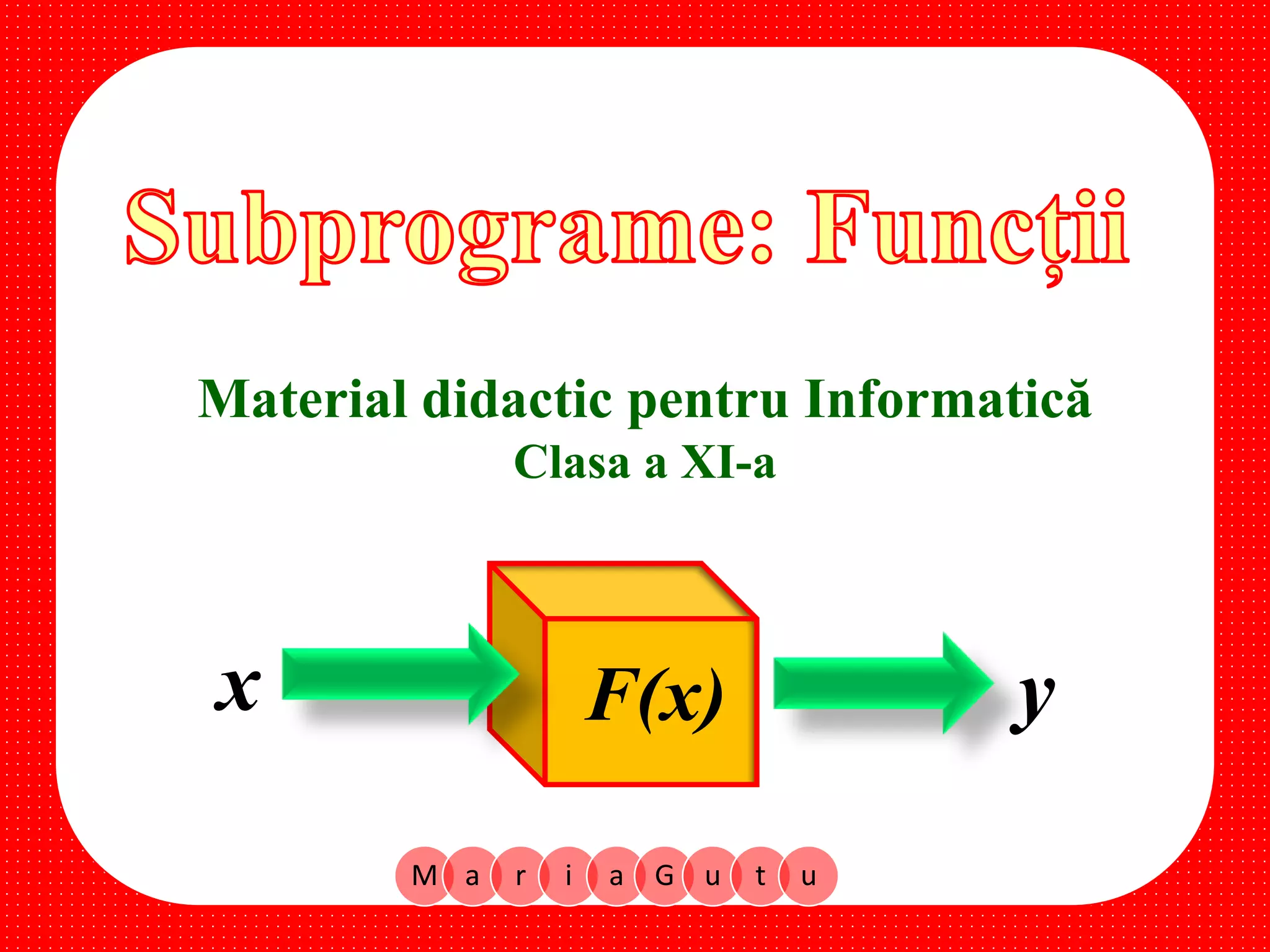 Functii in pascal | PPT