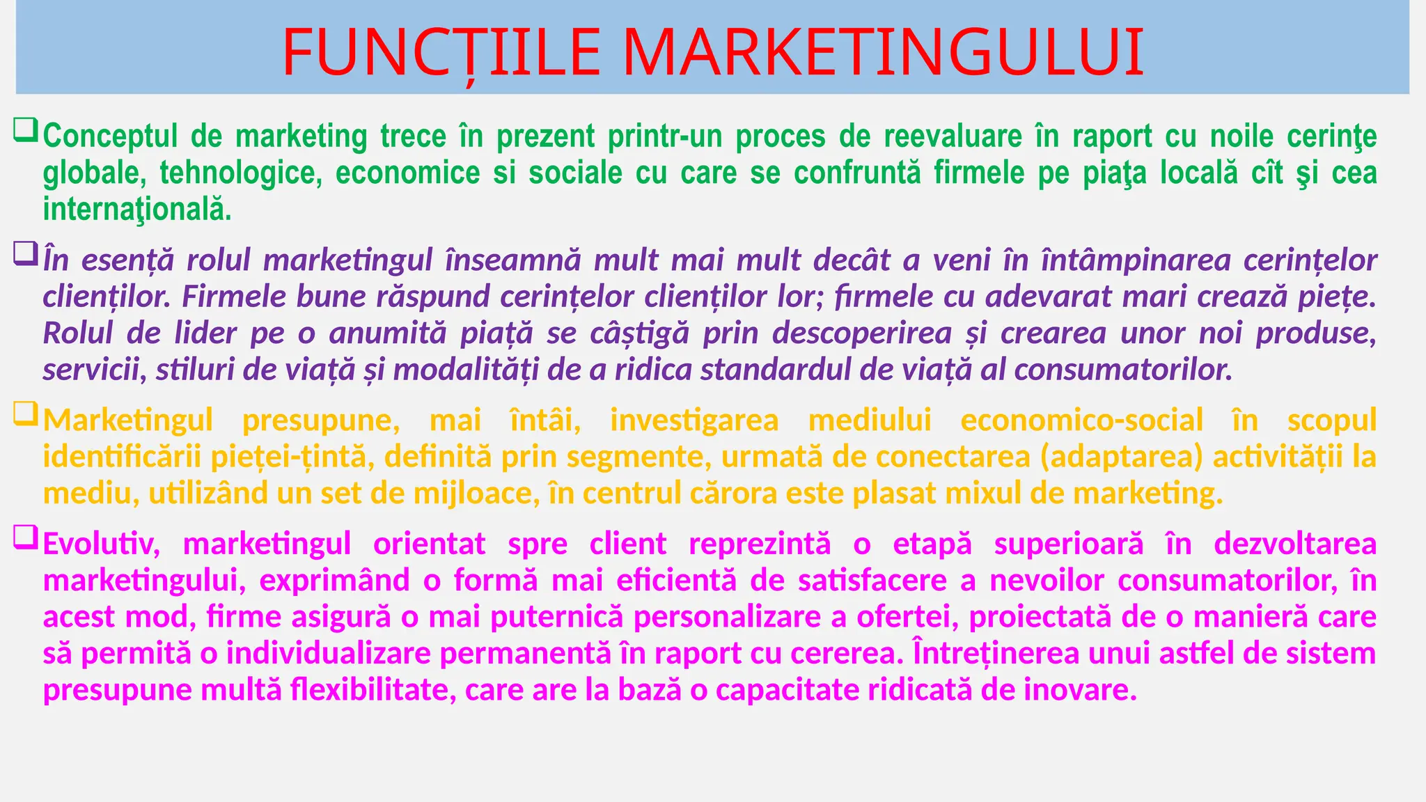Functiile marketingului | PPTX