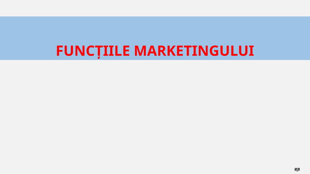 Functiile marketingului | PPTX