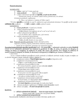 Functii sintactice subst | DOC