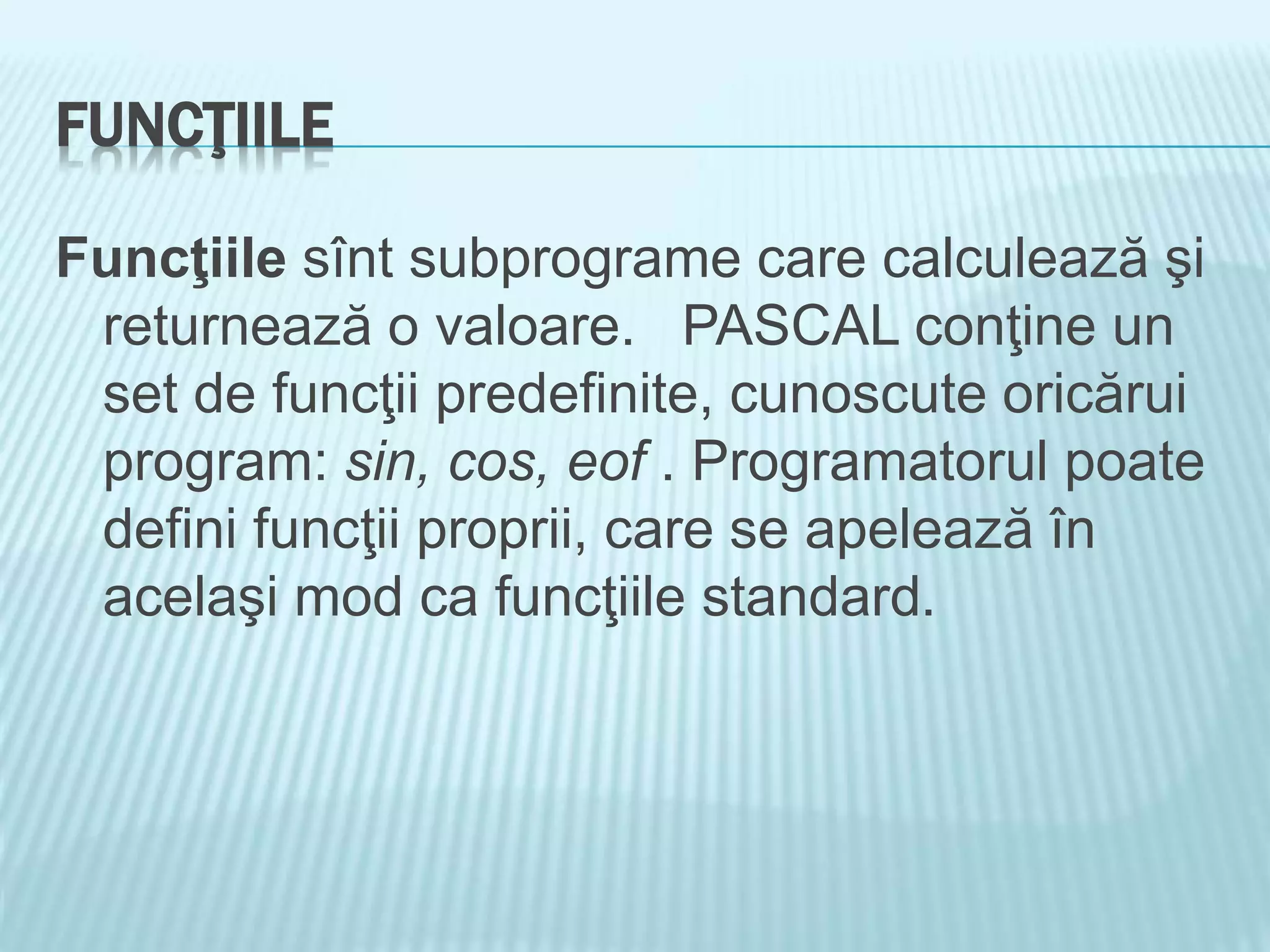 Functii si proceduri rom | PPT