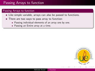 Function in C | PDF | Web Development | Internet