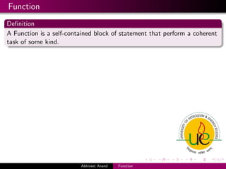 Function in C | PDF | Web Development | Internet