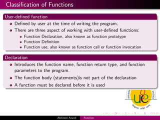 Function in C | PDF | Web Development | Internet