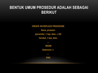 membuat function dalam mysql | PPTX