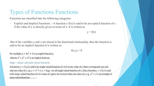 Functions, Arithmetic and Geometric Progression, Matrix | PPT