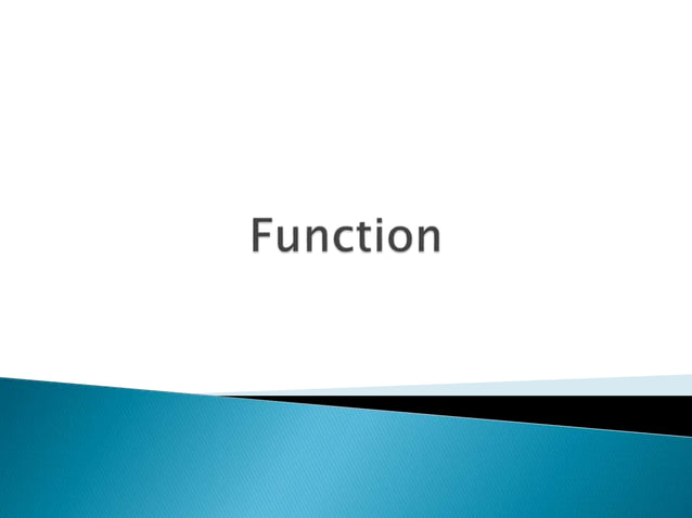 Function C Programming | Pptx
