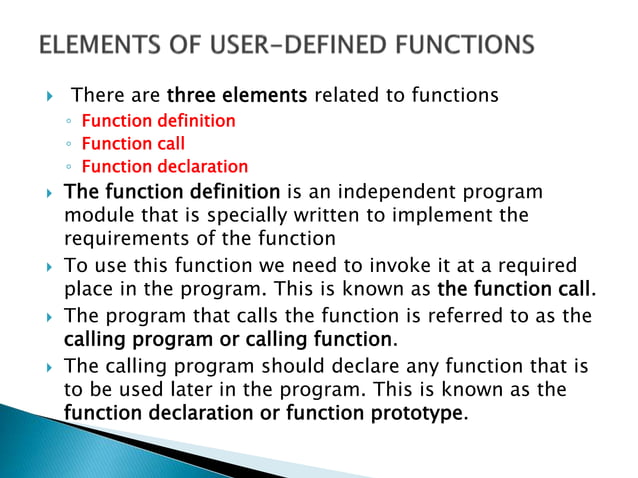 Function C programming | PPTX