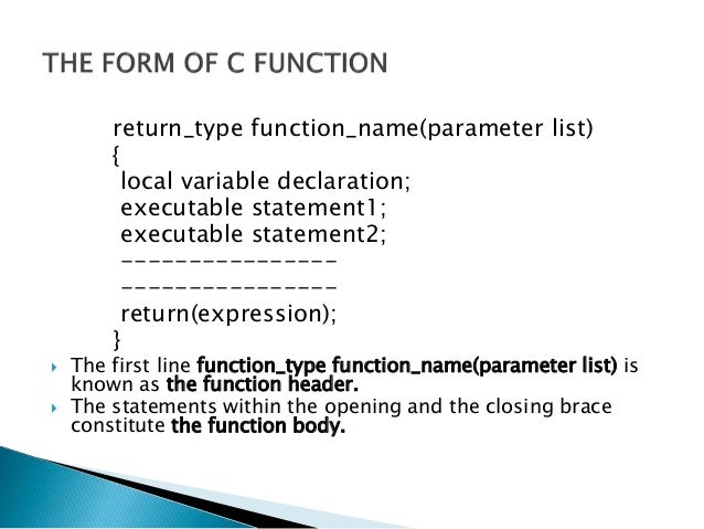 Function C programming