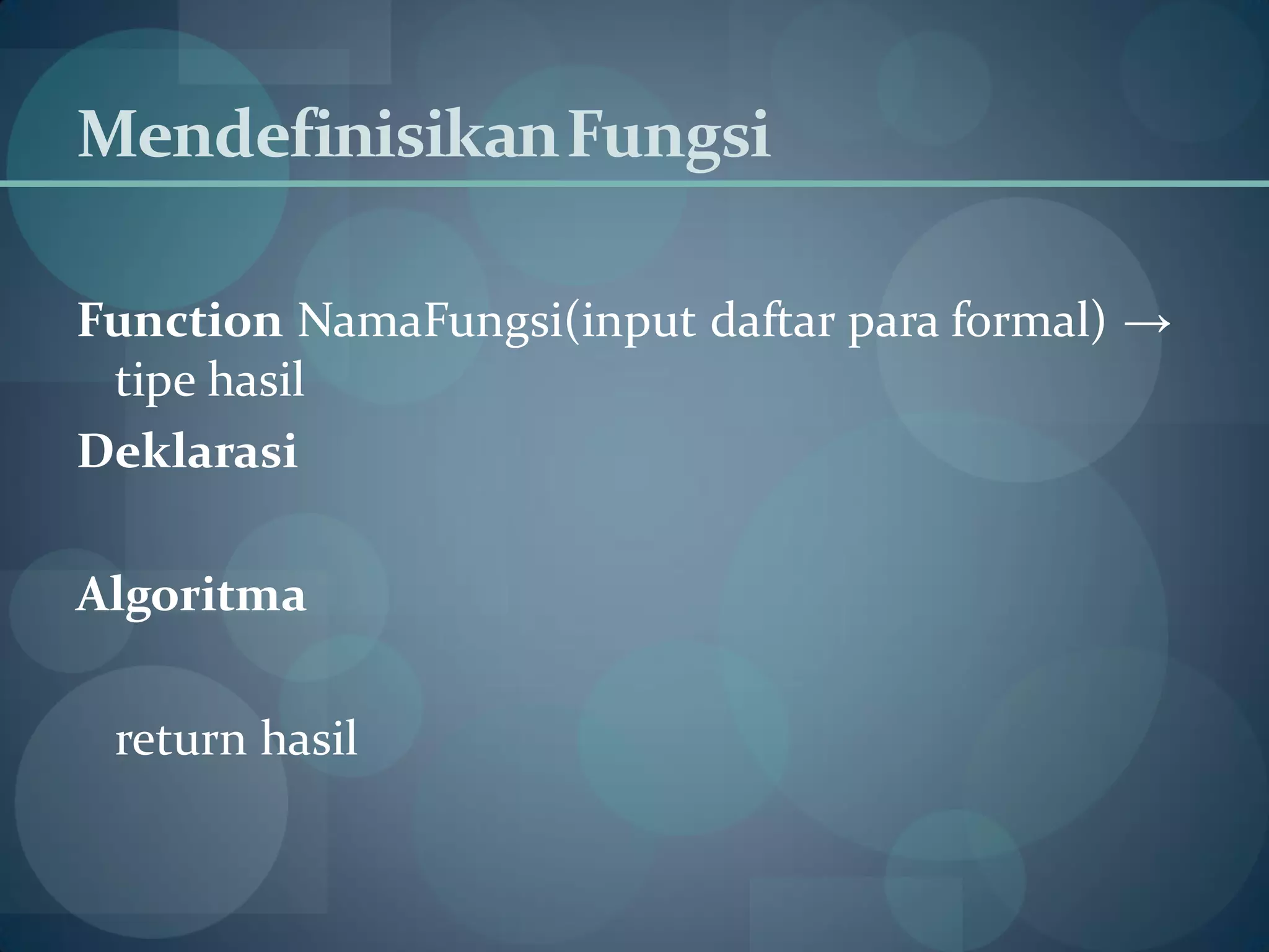 Algoritma Function | PPT