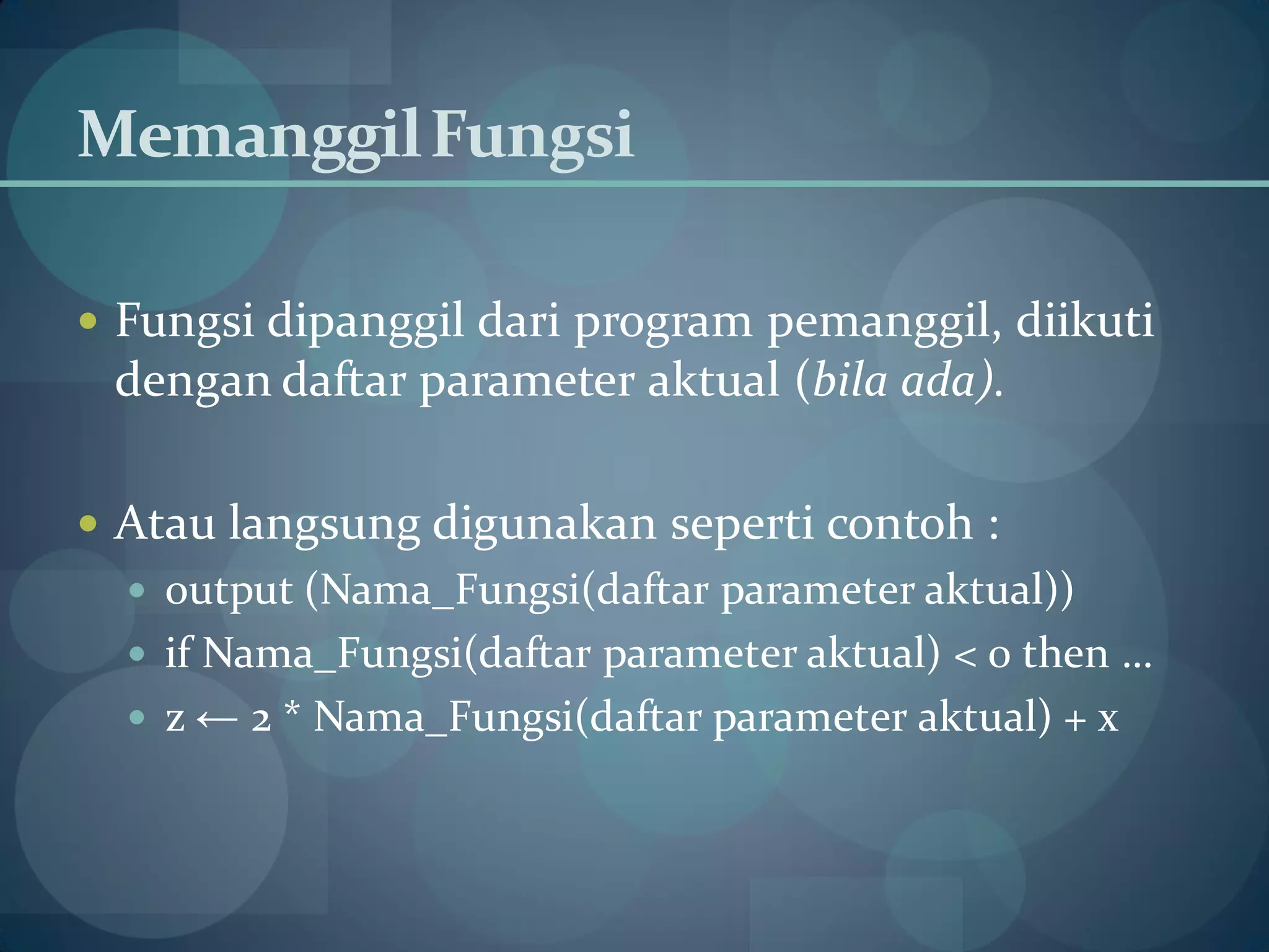 Algoritma Function | PPT