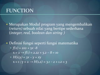 Algoritma Function | PPT