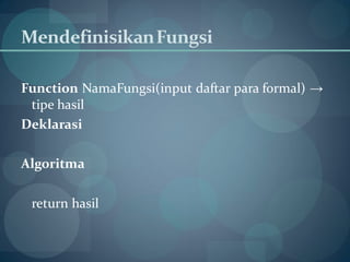 Algoritma Function | PPT