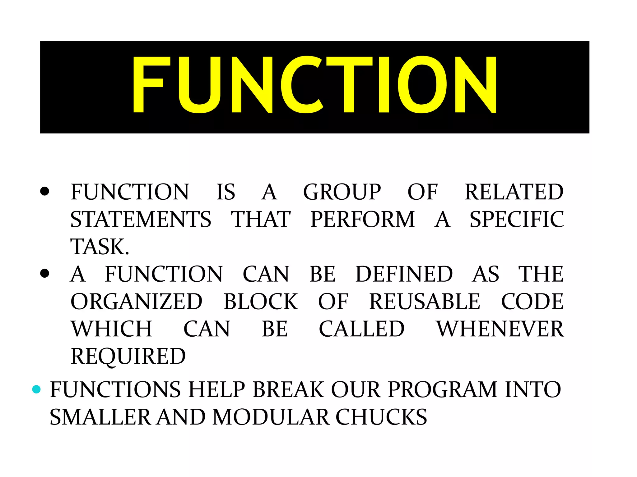 Function in Python | PDF