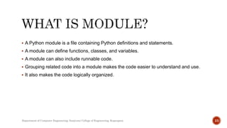 ESIT135: Unit 3 Topic: functions in python | PPTX