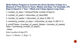 Function for python for the embedded system | PPT