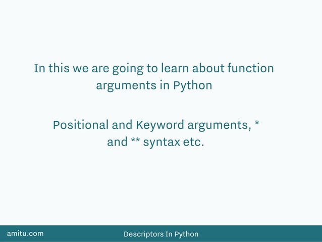 Function arguments In Python | PDF