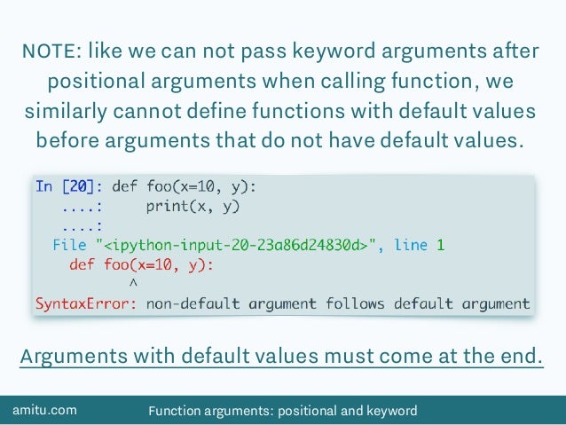 Function Arguments In Python