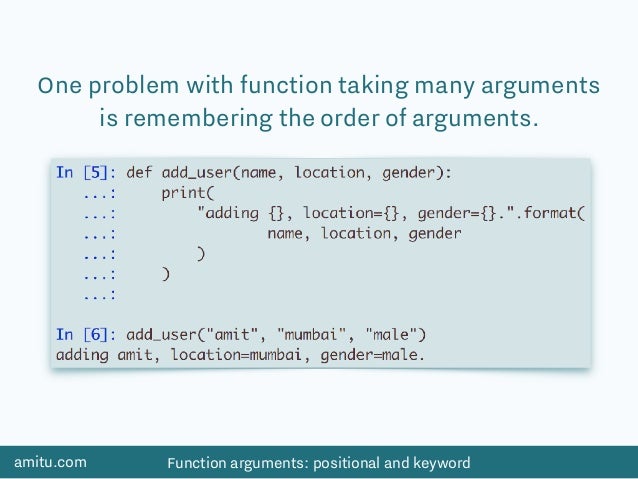 Function Arguments In Python