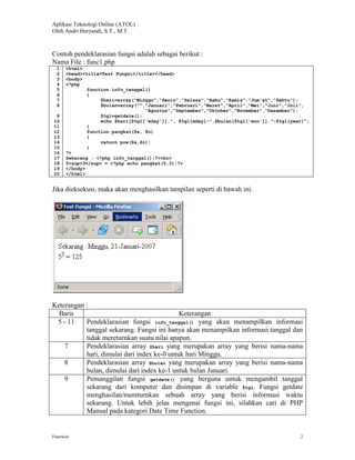Function pada PHP | PDF